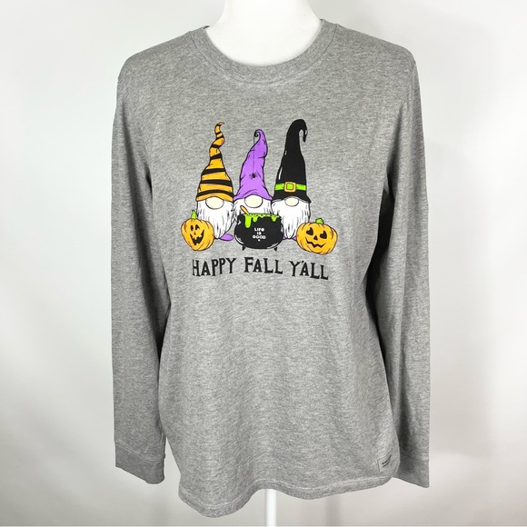 Life Is Good | Tops | Nwt Life Is Good Happy Fall Yall Halloween Gnome ...